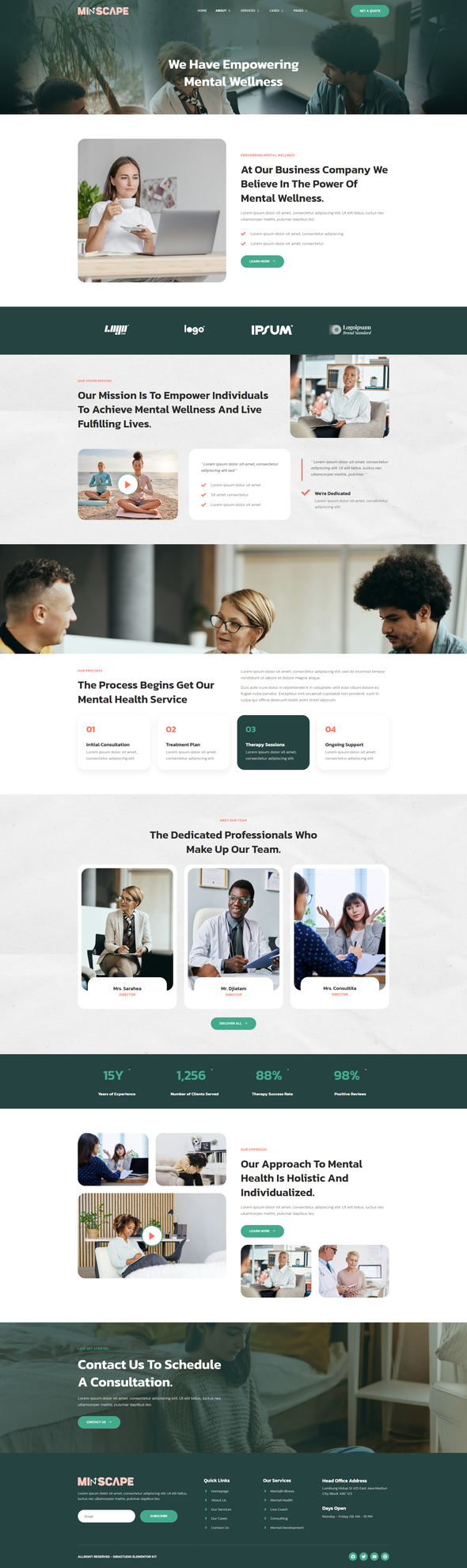 Mindscape - Mental Health Consulting Elementor Template Kit by DiraStudio